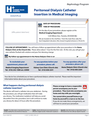 Fillable Online Peritoneal Dialysis Catheter Fax Email Print - pdfFiller
