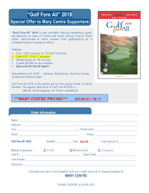 Fillable Online Golf Fore All 2018 is now available offering tremendous ...