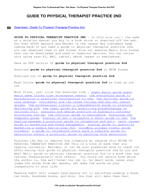 Fillable Online Guide To Physical Therapist Practice 2nd. Guide To ...