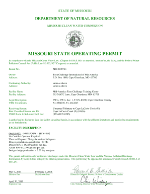 Fillable Online dnr mo Permits Manual - Missouri Department of Natural ...