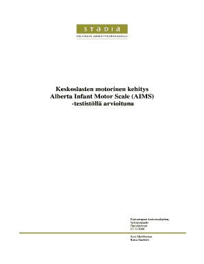 Fillable Online Alberta Infant Motor Scale (AIMS) Fax Email Print ...