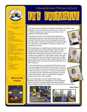 Fillable Online Term 1, Week 2 - Edwardstown Primary School Fax Email ...