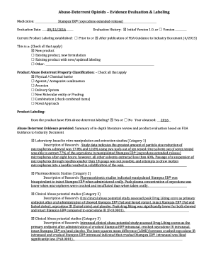 Fillable Online Xtampza ER ADF Efficacy Form. Xtampza ER ADF Efficacy ...