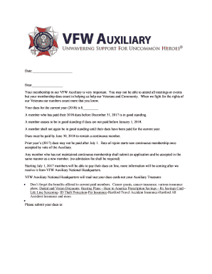 Fillable Online Treasurer's Guide - VFW Auxiliary Department of ...