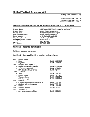 Fillable Online Material Safety Data Sheet - PepperBall Fax Email Print ...