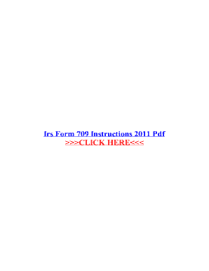 Fillable Online Irs Form 709 Instructions 2011 Pdf Fax Email Print ...