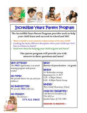 Fillable Online The Incredible Years Parent Program provides tools to ...