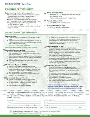 Fillable Online Exhibitor and Sponsor Prospectus - UPPER MIDWEST INVASIVE ... Fax Email Print ...
