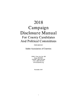 Fillable Online 2018 Campaign Disclosure Manual Fax Email Print - pdfFiller