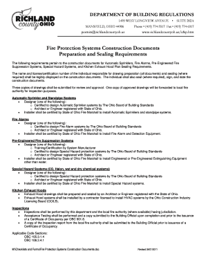 Fillable Online Fire Protection Systems Construction Documents.doc Fax ...