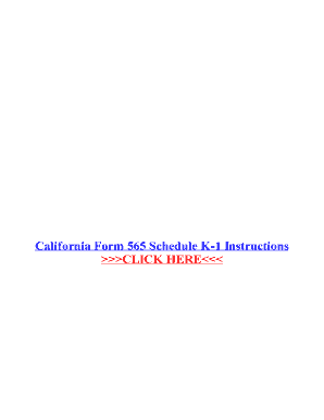 Fillable Online California Form 565 Schedule K-1 Instructions Fax Email ...