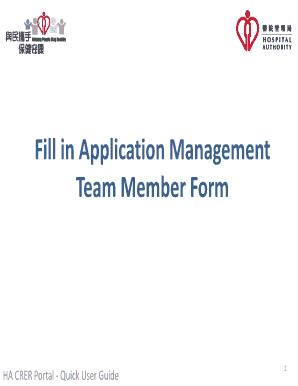 Fillable Online Fill in Application Management Team Member Form Fax ...