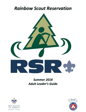 Fillable Online Rainbow Scout Reservation Fax Email Print - pdfFiller