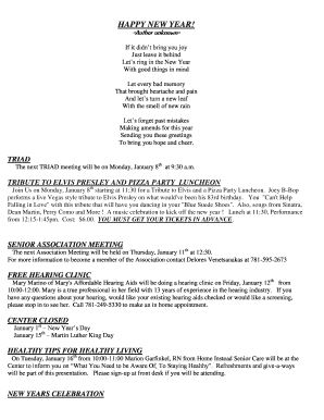 Fillable Online Saugus Senior Center Town of Saugus MA Fax Email Print ...