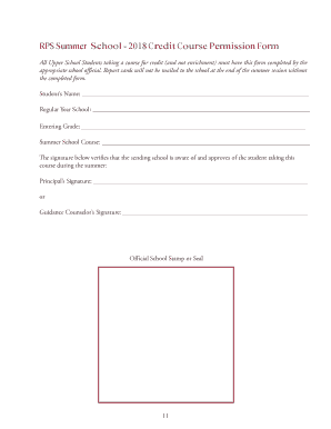 Fillable Online All Upper School Students Taking A Course For Credit
