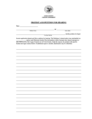 Fillable Online PROTEST AND PETITION FOR HEARING Fax Email Print ...
