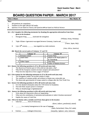 Fillable Online Numbers on the right indicate full marks Fax Email ...