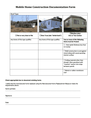 Fillable Online Mobile Home Construction Documentation Form Fax Email ...