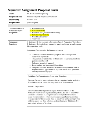 Fillable Online Signature Assignment Proposal Form Fax Email Print ...