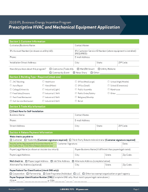 Fillable Online Prescriptive HVAC and Mechanical Equipment Application ...