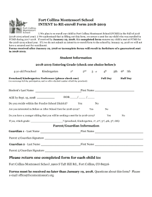 Re Enrollment Form - Fill Online, Printable, Fillable, Blank | pdfFiller