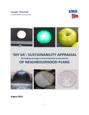 Fillable Online slaughampc co 'diy sa ': sustainability appraisal of neighbourhood ... -... Fax ...