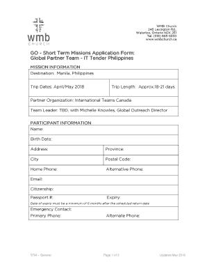 Fillable Online Waterloo Mennonite Brethren Church - WMB Church Fax ...