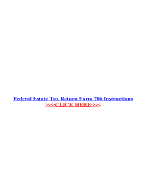 Fillable Online Federal Estate Tax Return Form 706 Instructions Fax ...