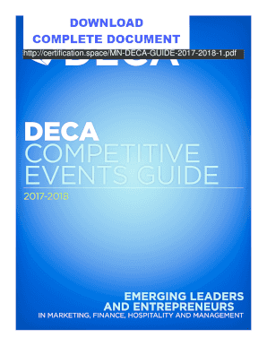 Fillable Online DECA COMPETITIVE EVENTS GUIDE Fax Email Print - pdfFiller