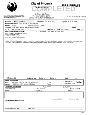 Fillable Online www10 ade az To find out about Phoenix construction ...