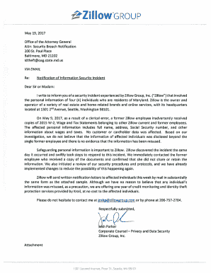 Fillable Online Notice of a Data Breach Fax Email Print - pdfFiller