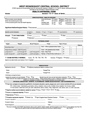 Fillable Online Health Appraisal Form with Authorization Fax Email Print - pdfFiller