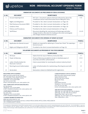 Upstox Forms - Fill Online, Printable, Fillable, Blank | pdfFiller