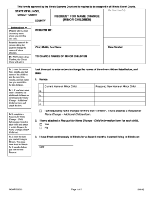 Fillable Online Illinois Statewide Forms - Approved - Request for Name ...