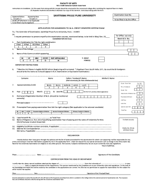 Fillable Online sppudocs unipune ac Credit Semester System Exam Form ...