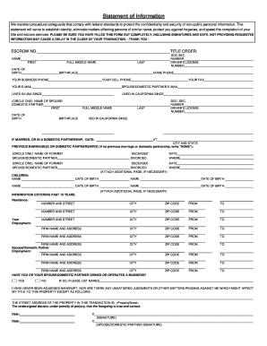 Fillable Online Understanding the Statement of Information Form From ...