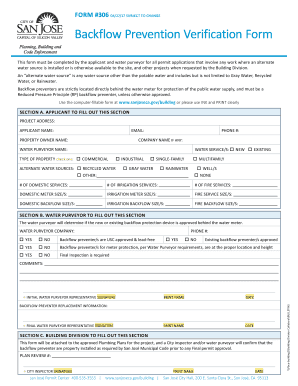 Fillable Online Backflow Prevention Verification Form Fax Email Print ...