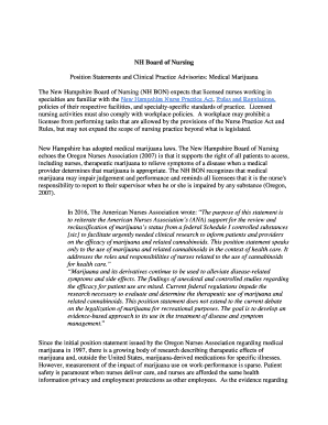 Fillable Online Medical Marijuana Position Statement and FAQs Fax Email Print - pdfFiller
