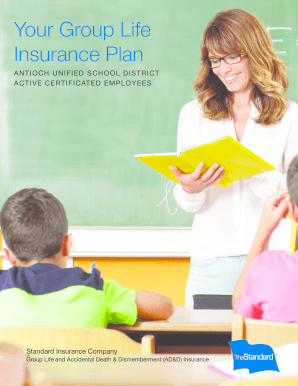 Fillable Online Your Group Life Insurance Plan - Antioch Unified School ...