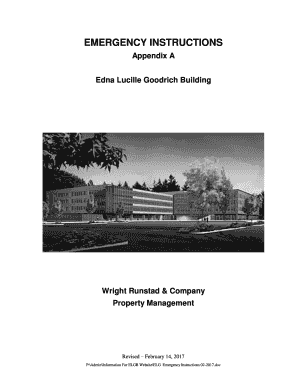 Fillable Online Emergency Instructions - Edna Lucille Goodrich Building ...