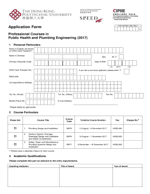 Fillable Online To Apply - PolyU SPEED Fax Email Print - pdfFiller