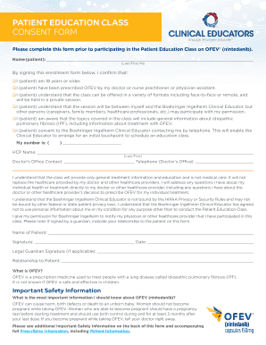 Ofev Enrollment Form - Fill Online, Printable, Fillable, Blank | pdfFiller