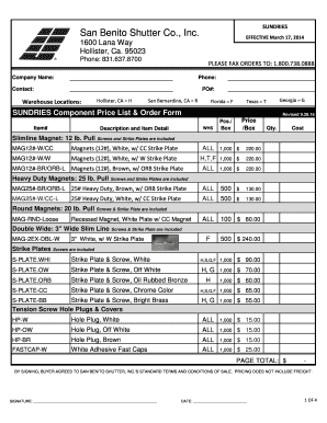 Fillable Online san benito shutter Fax Email Print - pdfFiller