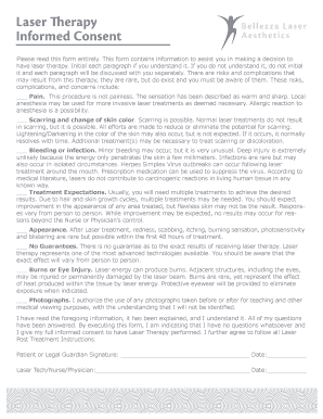 Fillable Online Laser Therapy Informed Consent Fax Email Print - pdfFiller