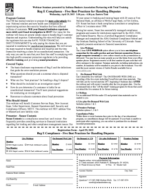 Fillable Online Reg E Compliance Five Best Practices for Handling ...