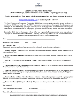 Fillable Online VOLUNTARY SELF -IDENTIFICATION rearranged its Fax Email Print - pdfFiller