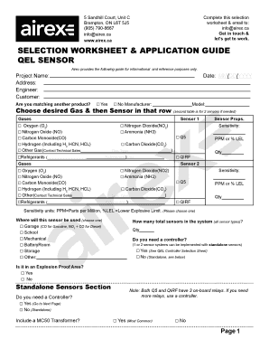 Fillable Online SELECTION WORKSHEET & APPLICATION GUIDE Fax Email Print ...