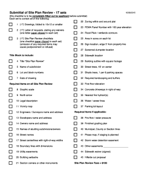 Fillable Online Submittal of Site Plan Review - 17 sets 10/20/2015 ...