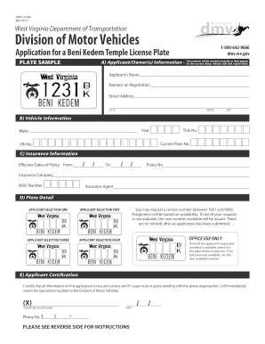 Fillable Online transportation wv Division of Motor Vehicles ...