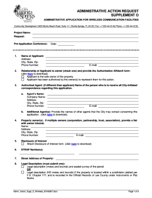 Fillable Online ADMINISTRATIVE ACTION REQUEST SUPPLEMENT O Fax Email ...